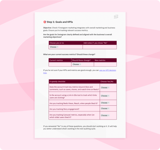 [FREE template] The Instagram Audit Checklist: In 30 Mins or Less